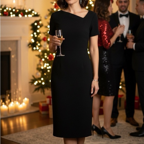 Sherri Martin | Dresses | Sherri Martin New York Black Asymmetrical ...